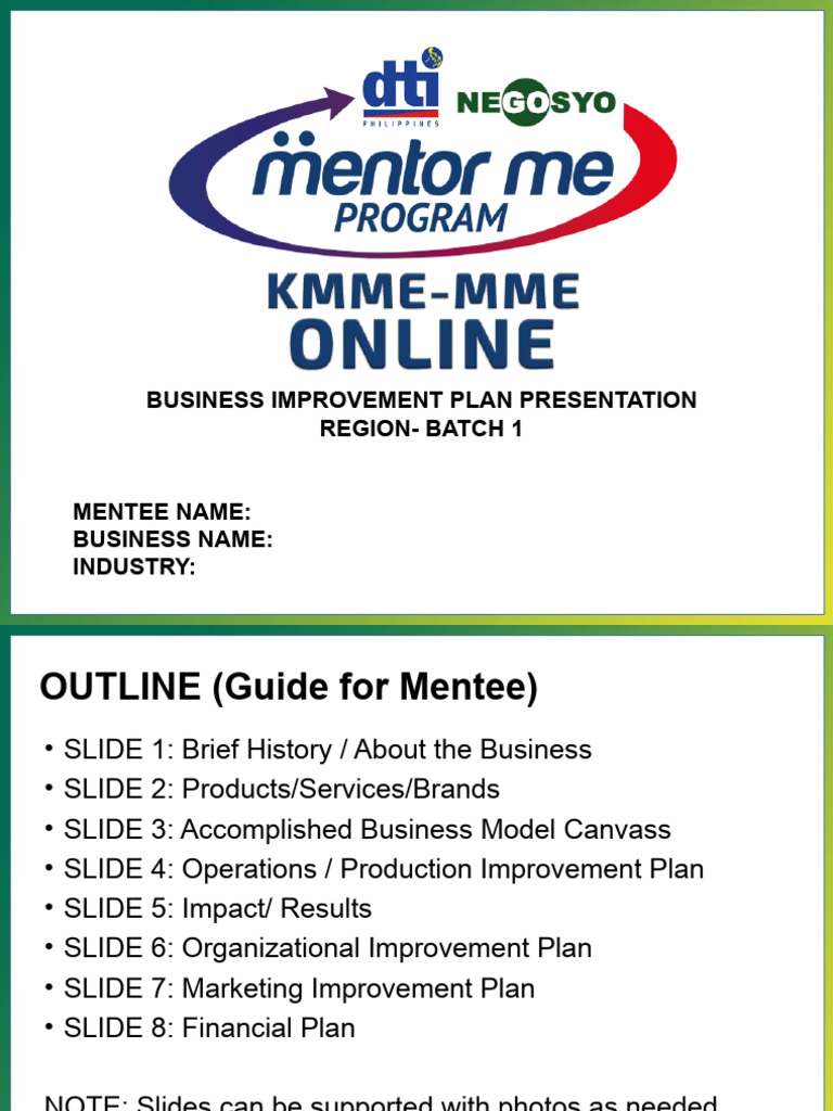 Kmme Online Bip Presentation Template v2 | PDF | Financial Plan ...