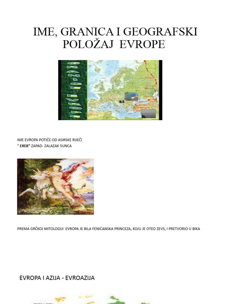 EVROPA Ime, Granica | PDF