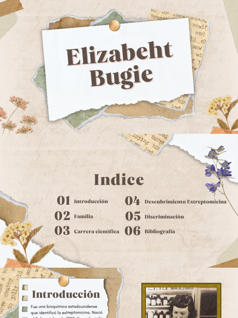 Elizabeth Bugie: Pionera de la Estreptomicina | PDF | Productos ...