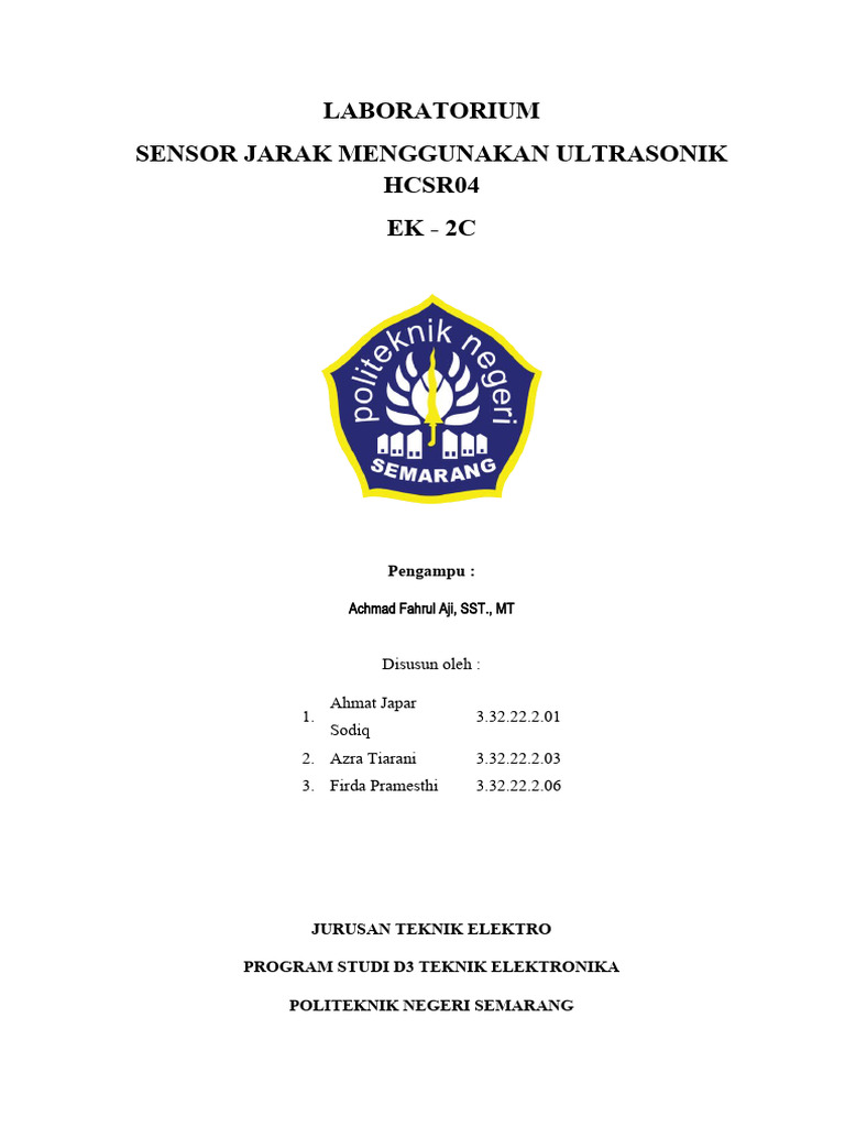Sensor Jarak Menggunakan Ultrasonik HCSR04 | PDF | Metode & Bahan Ajar