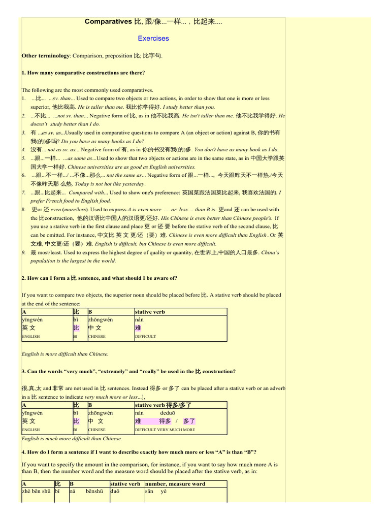 04 Comparatives | PDF | Verb | English Language