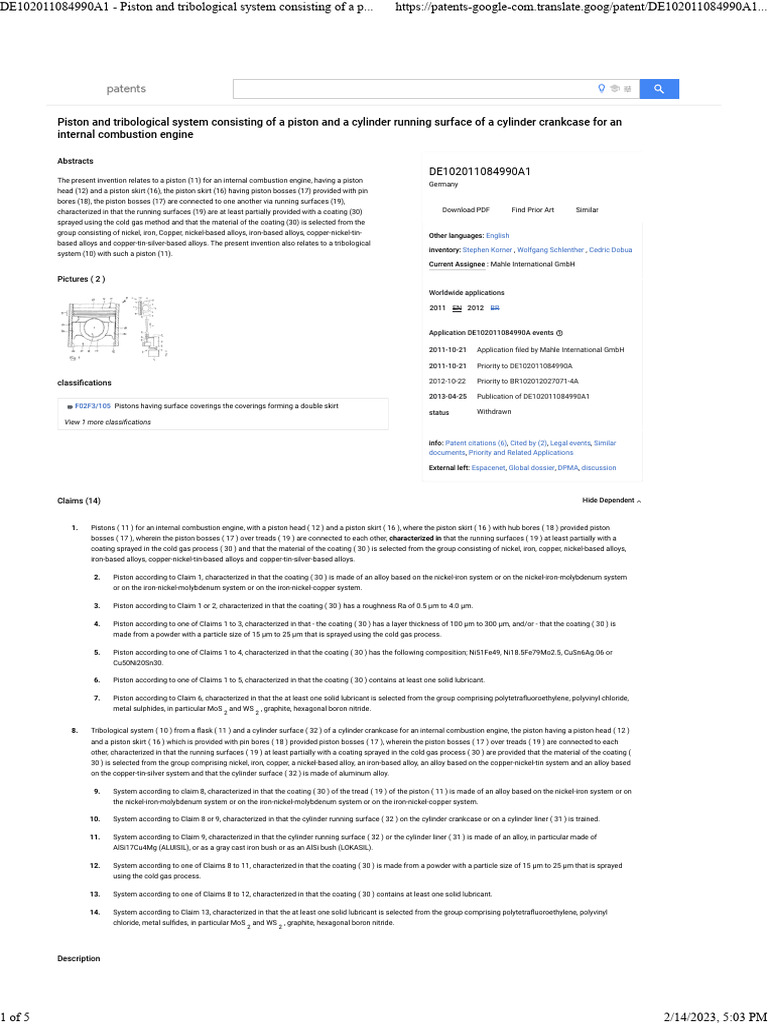 Patents | PDF | Piston | Building Engineering