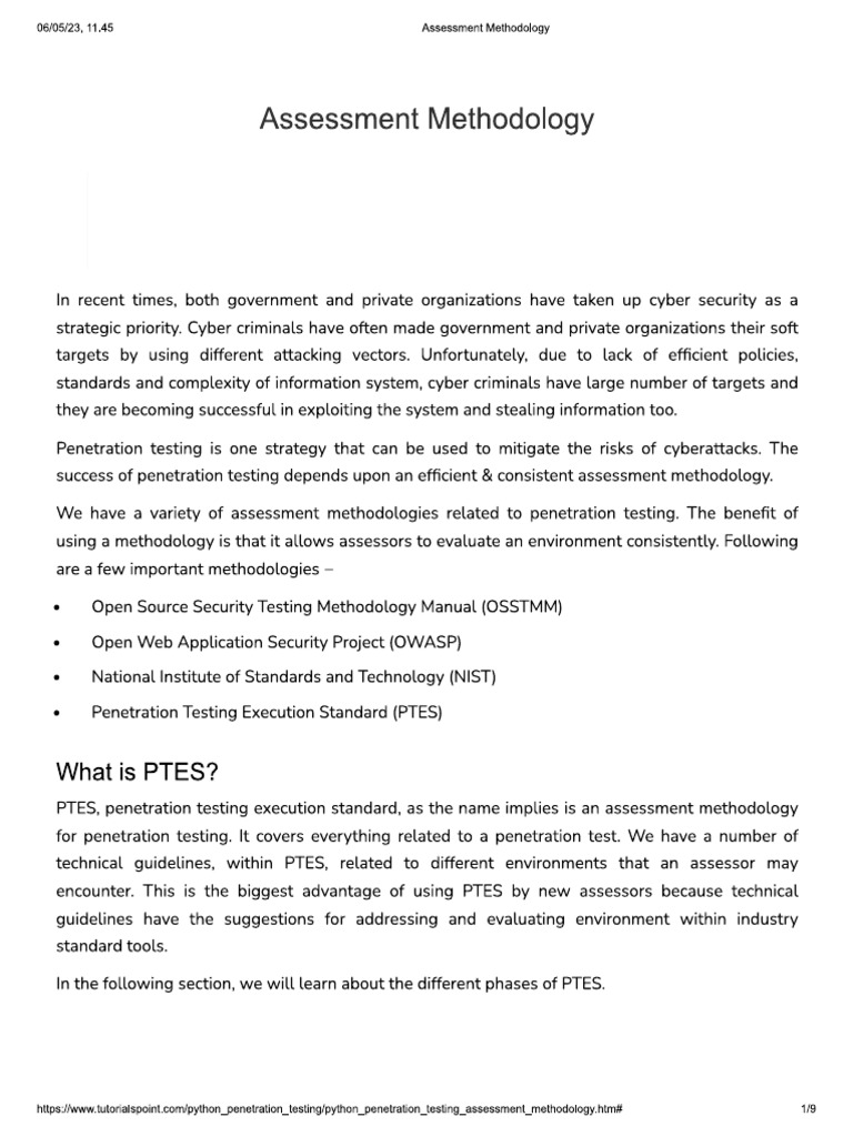 Assessment Methodology Pentest | PDF | Information Technology | Crime ...