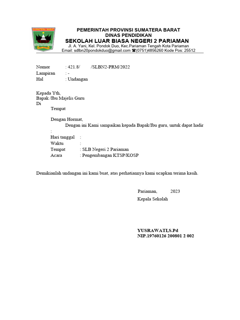 Surat Undagan Rani | PDF