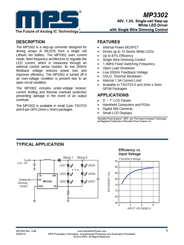 MP3302 | PDF | Amplifier | Capacitor