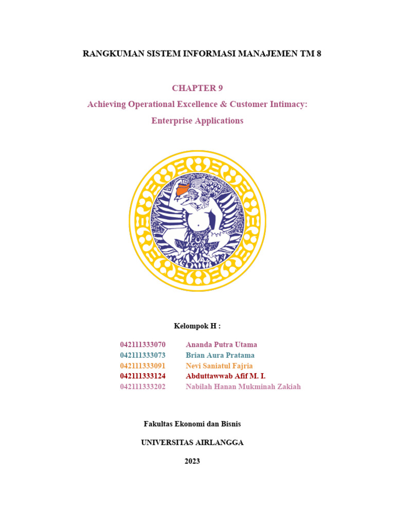 Kelompok H - Sim - Kelas M - RMK TM 8 - CH 9 | PDF