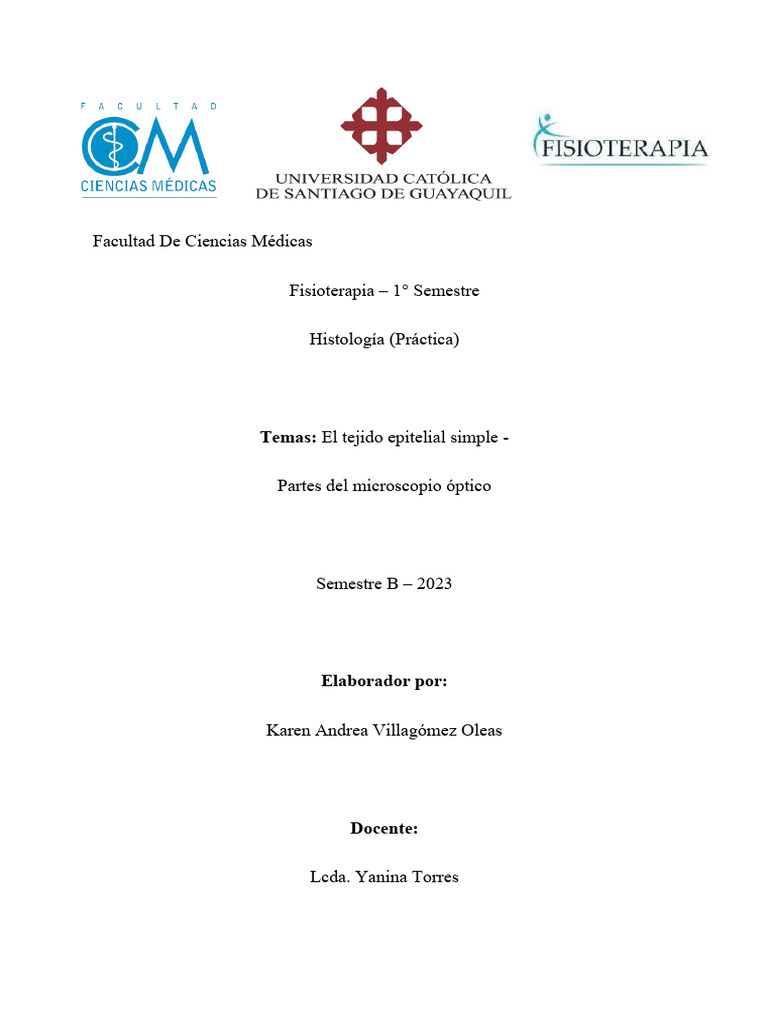 Investigación - Epitelio plano simple y el microscopio | PDF
