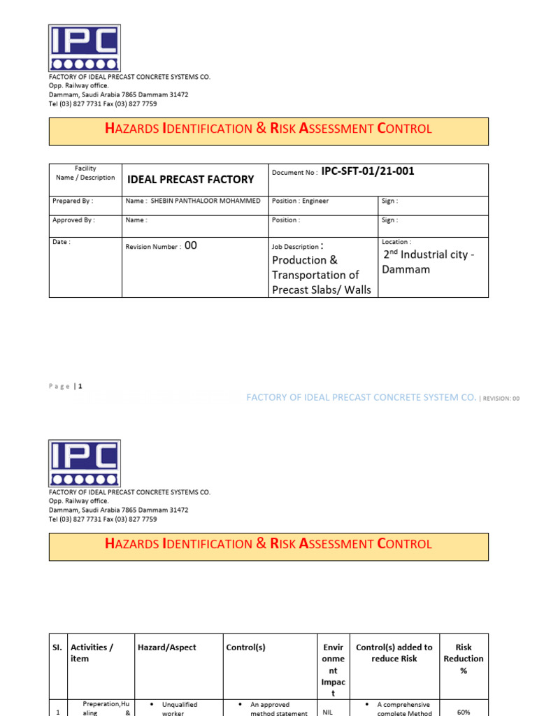 IPC SHF Safety | PDF | Forklift | Personal Protective Equipment