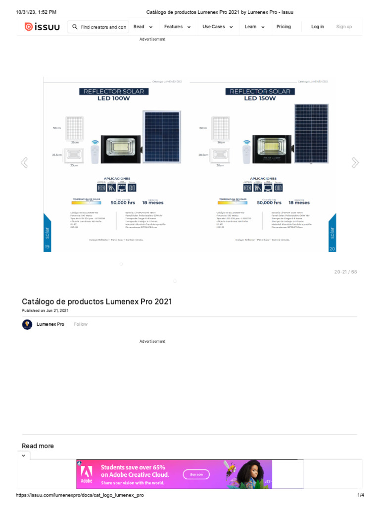 Lumenex Pro Product Catalog | PDF | Art