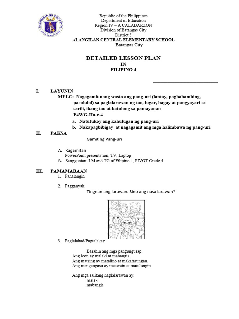 Filipino 4 Q2-W1-D3 | PDF