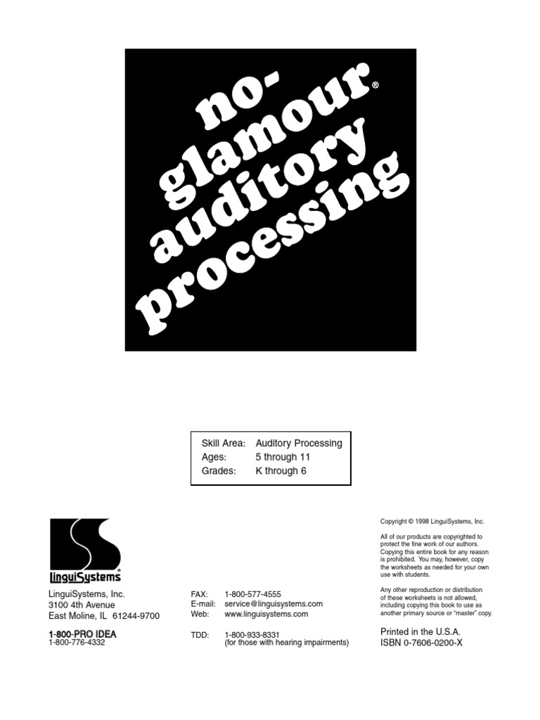 No Glamour Auditory-Processing | PDF