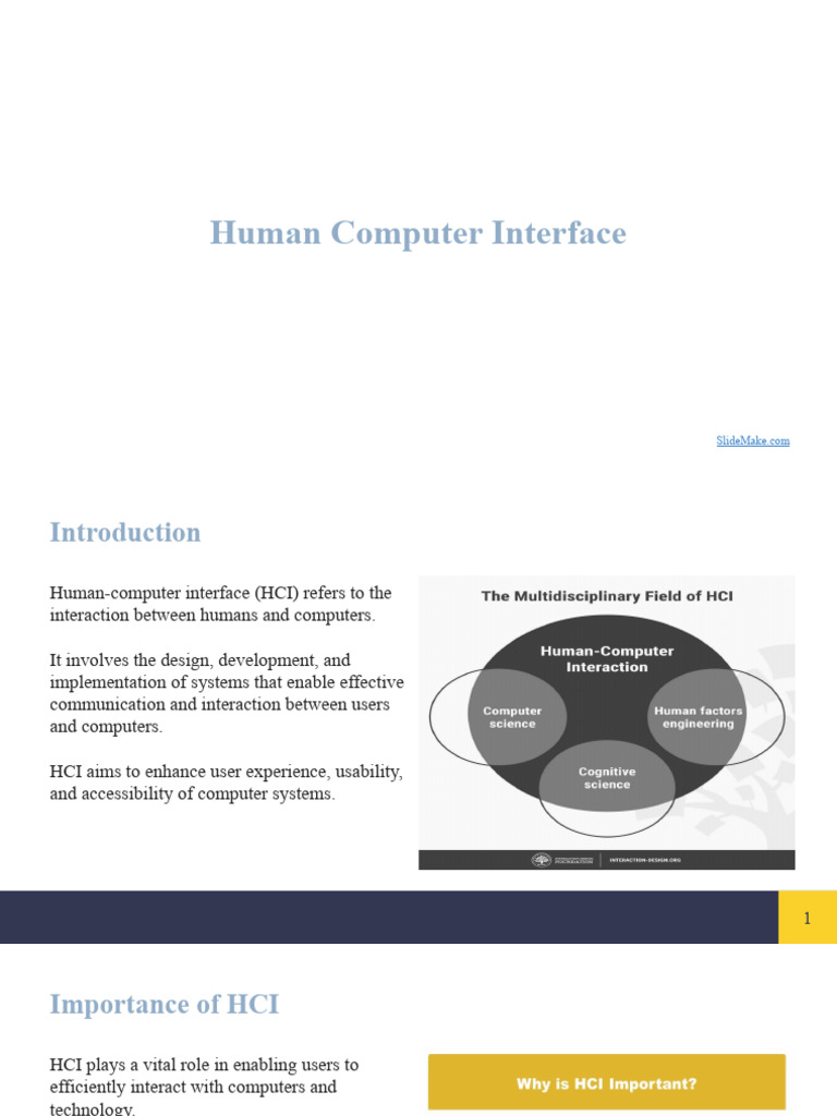 Human Computer Interface | PDF | Human–Computer Interaction | Graphical User Interfaces