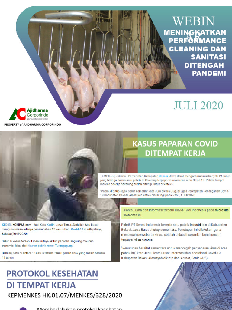webinar meningkatkan cleaning dan sanitasi ditengah pandemi | PDF