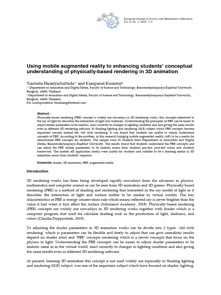 EJ1242139 | PDF | Rendering (Computer Graphics) | 3 D Computer Graphics