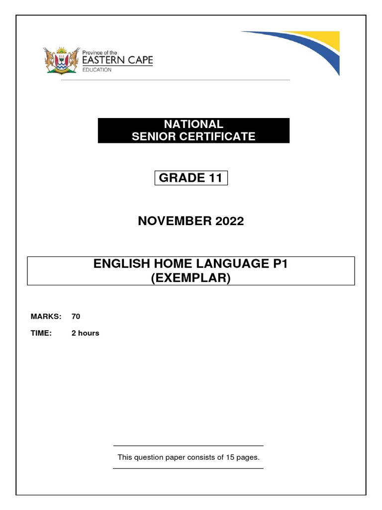 English HL p1 Gr11 QP Nov2022 | PDF