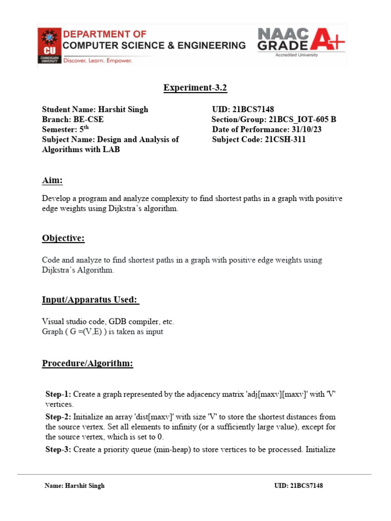 Harshit DAA 3.2 | PDF | Computer Programming | Applied Mathematics