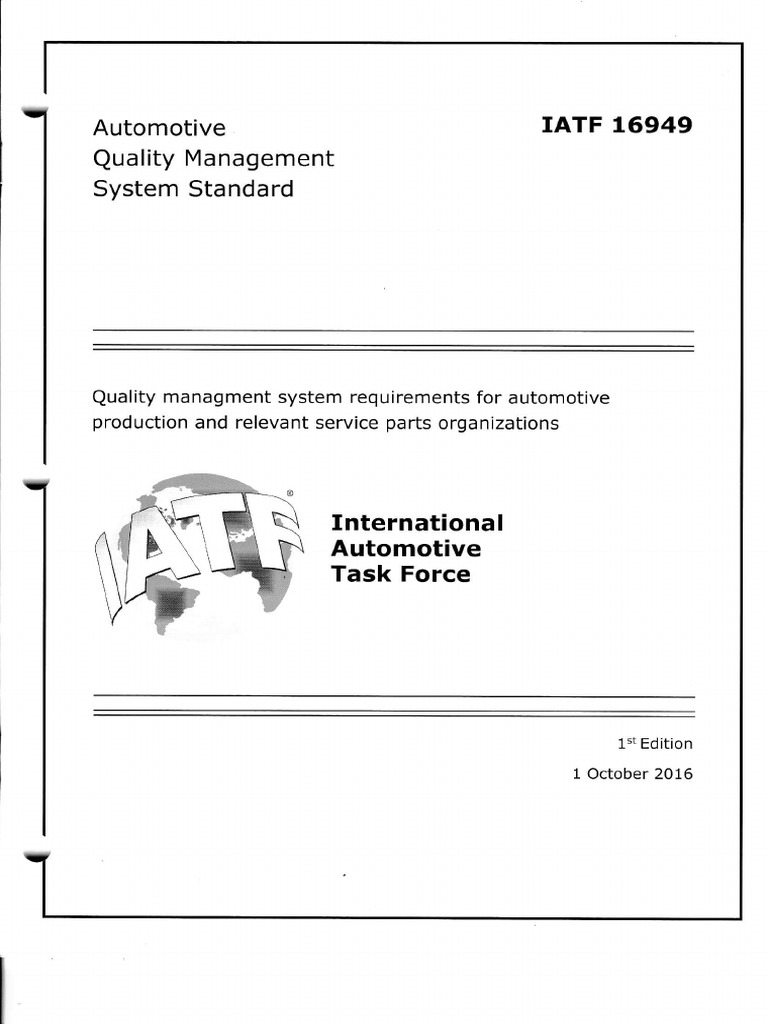 Iatf 16949 | PDF | Iso 9000 | Quality Management System