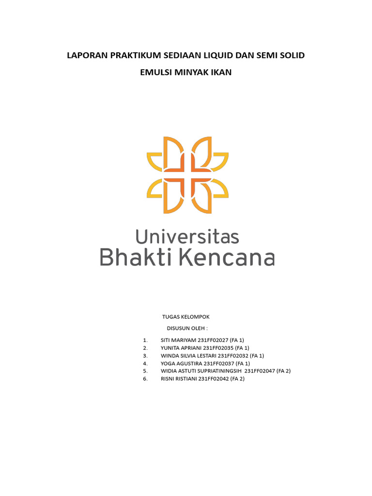 Laporan Praktikum Sediaan Liquid Dan Semi Solid | PDF