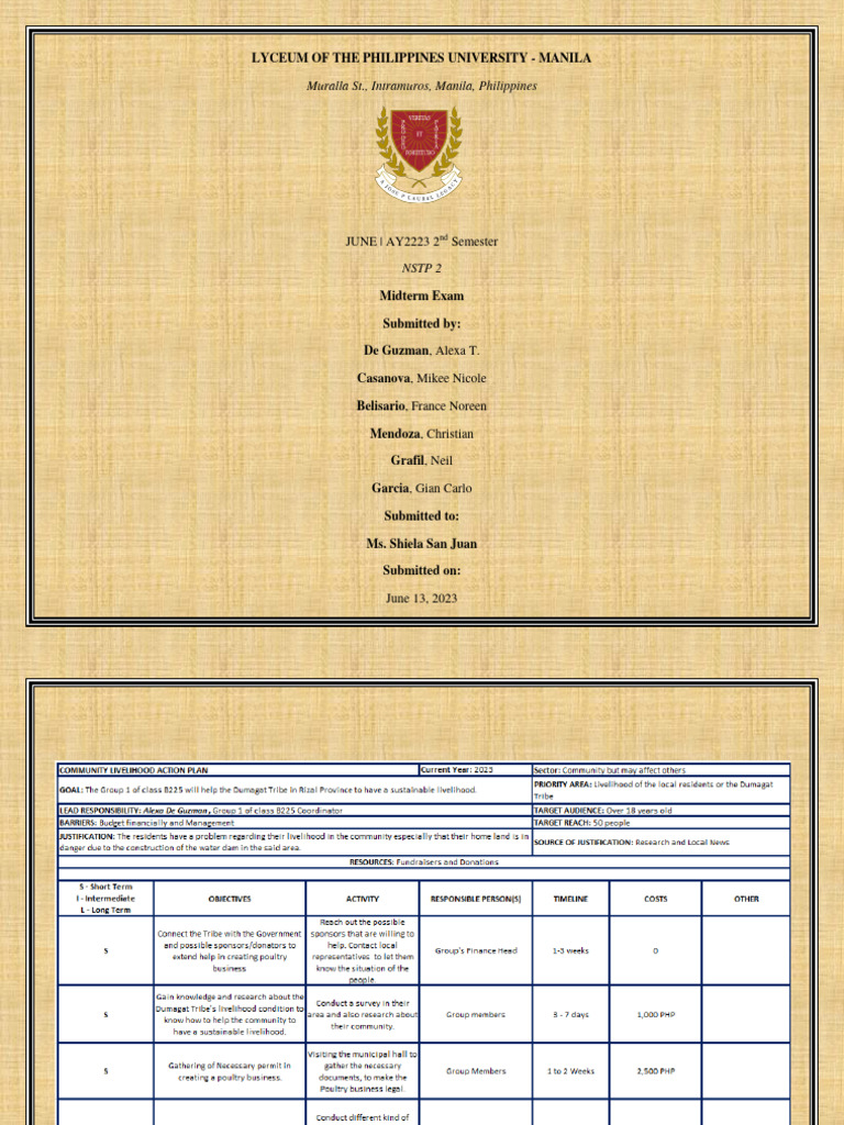 NSTP 2 Midterm Exam | PDF