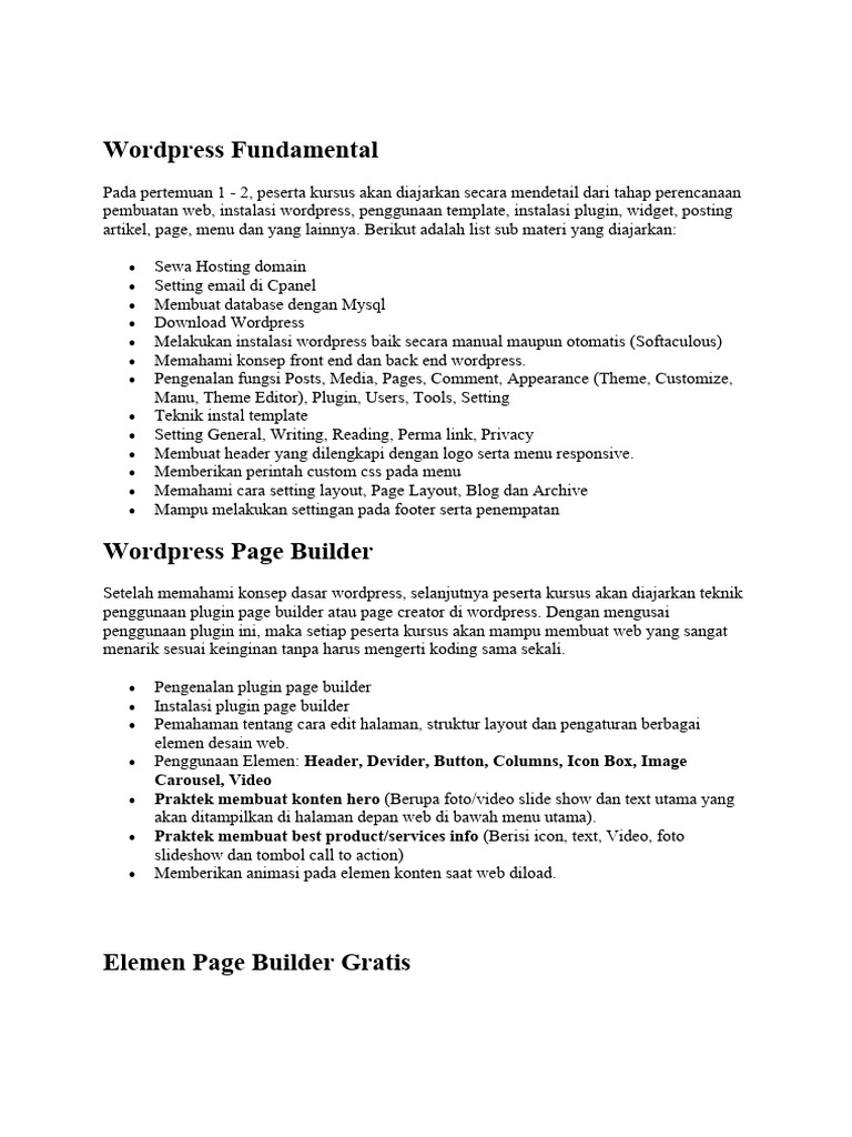 Wordpress Fundamental | PDF