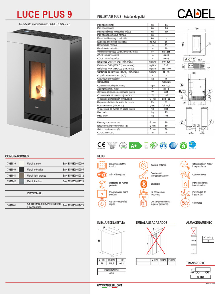 Ficha Tecnica Luce Plus 9 Slim Cadel | PDF