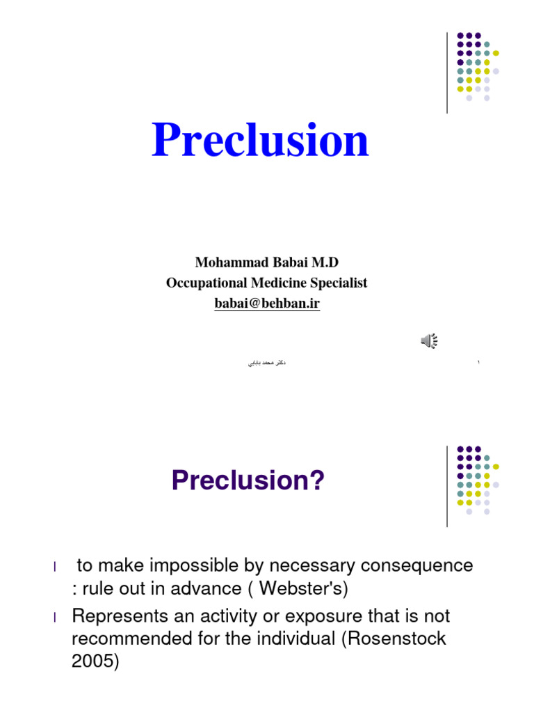 Preclusion | PDF