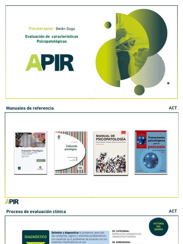 Clase Complementaria T12 - 2023 | PDF | Manual Diagnóstico y Estadístico de los Trastornos ...