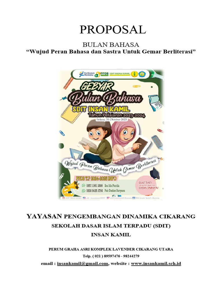 Proposal Bulan Bahasa Edit | PDF