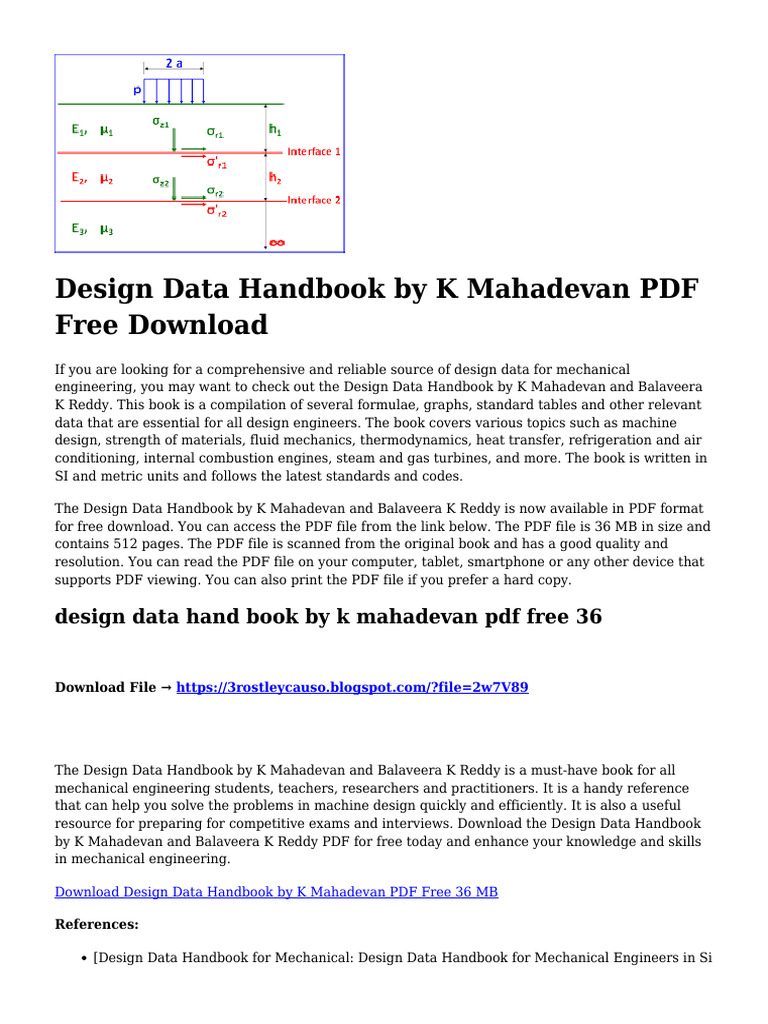 Design Data Hand Book by K Mahadevan PDF Free 36 | PDF