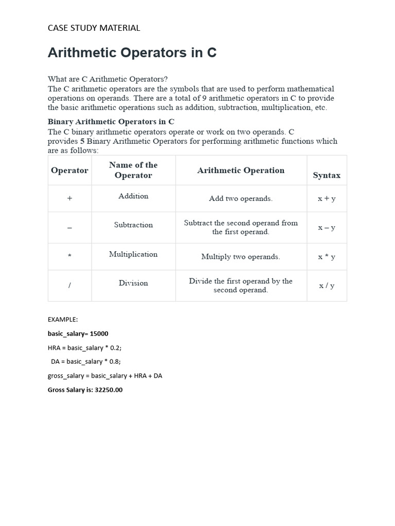 Case Study Material | PDF