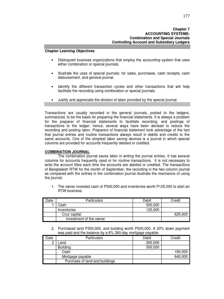 FAR Lesson 2 Accounting Systems Special Journal | PDF | Debits And ...