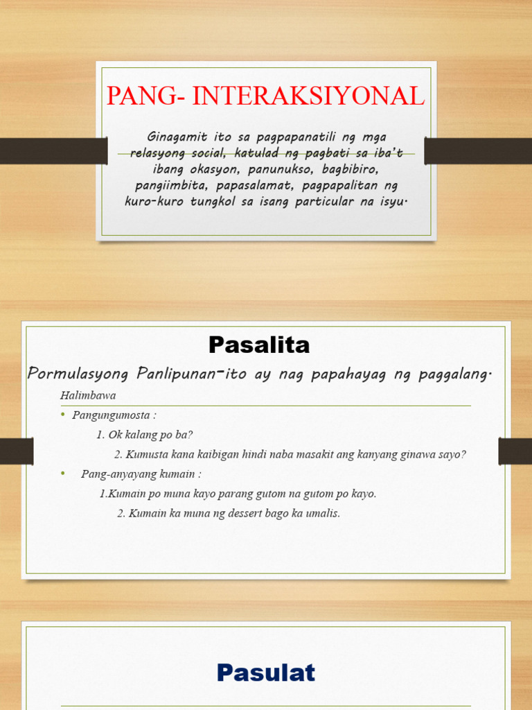 Pang Interaksiyonal | PDF