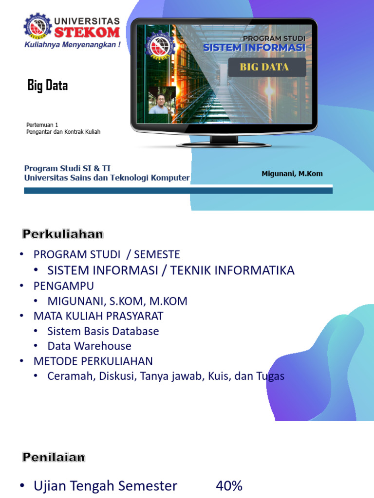 1-Silabus Dan Pengantar Big Data | PDF | Bisnis | Seni