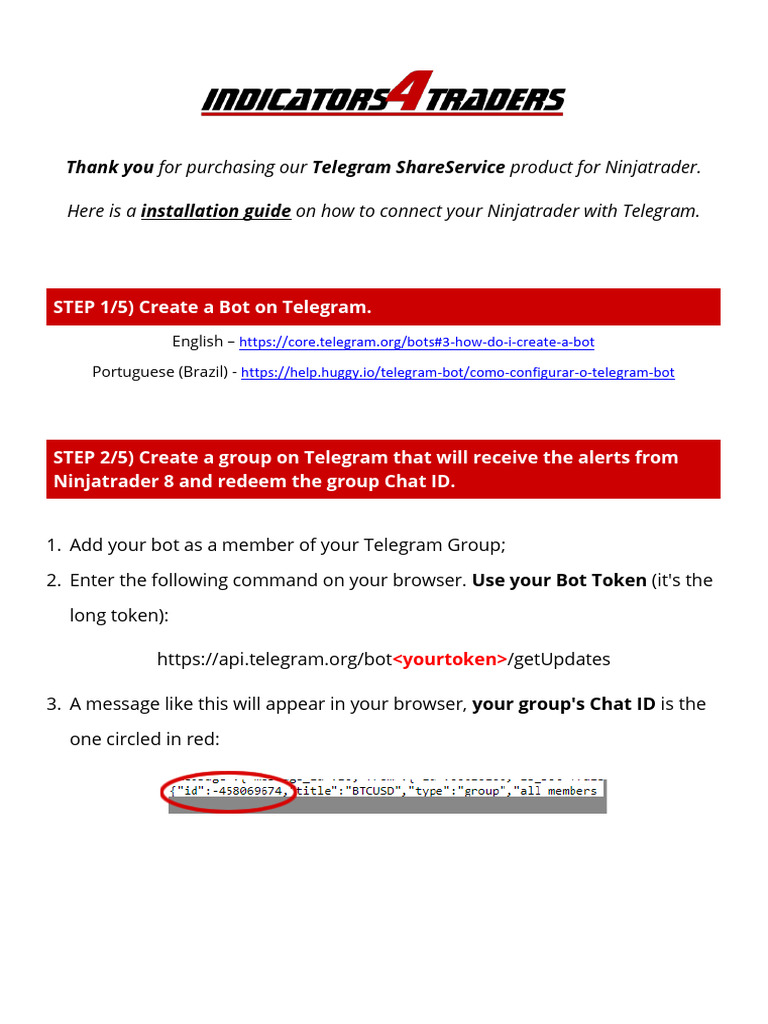 Installation Guide Telegram ShareService | PDF