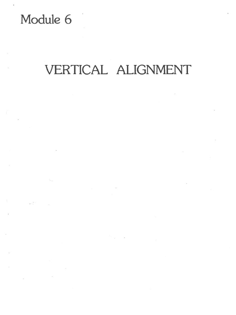 Module 6 - Vertical Alignment - Final | PDF | Physical Quantities ...