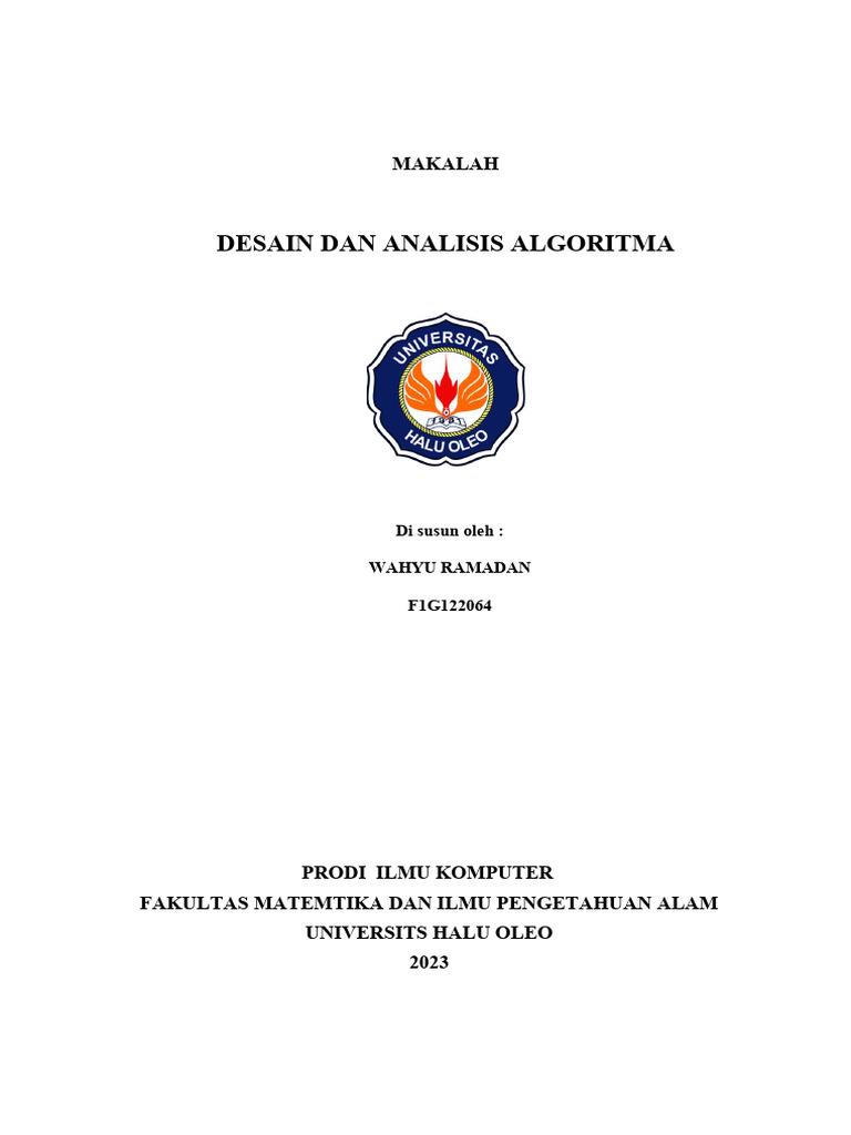 Makalah Desain Analisis Algoritma | PDF Makalah Desain Analisis Algoritma | PDF