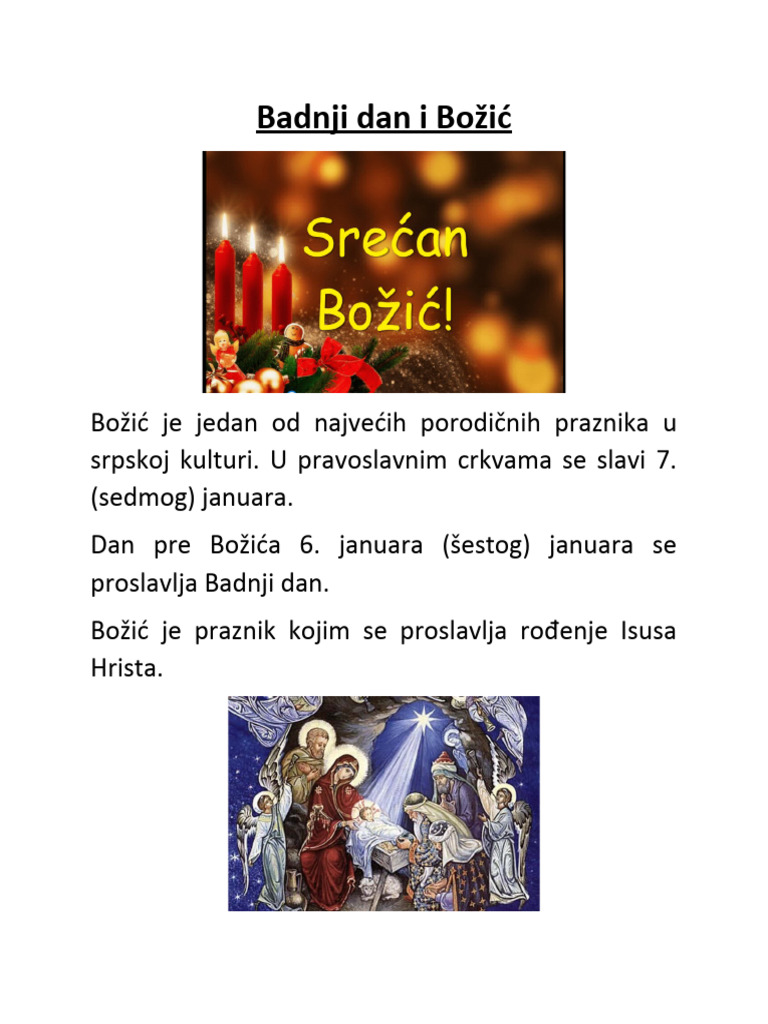 Badnji dan i Božić | PDF