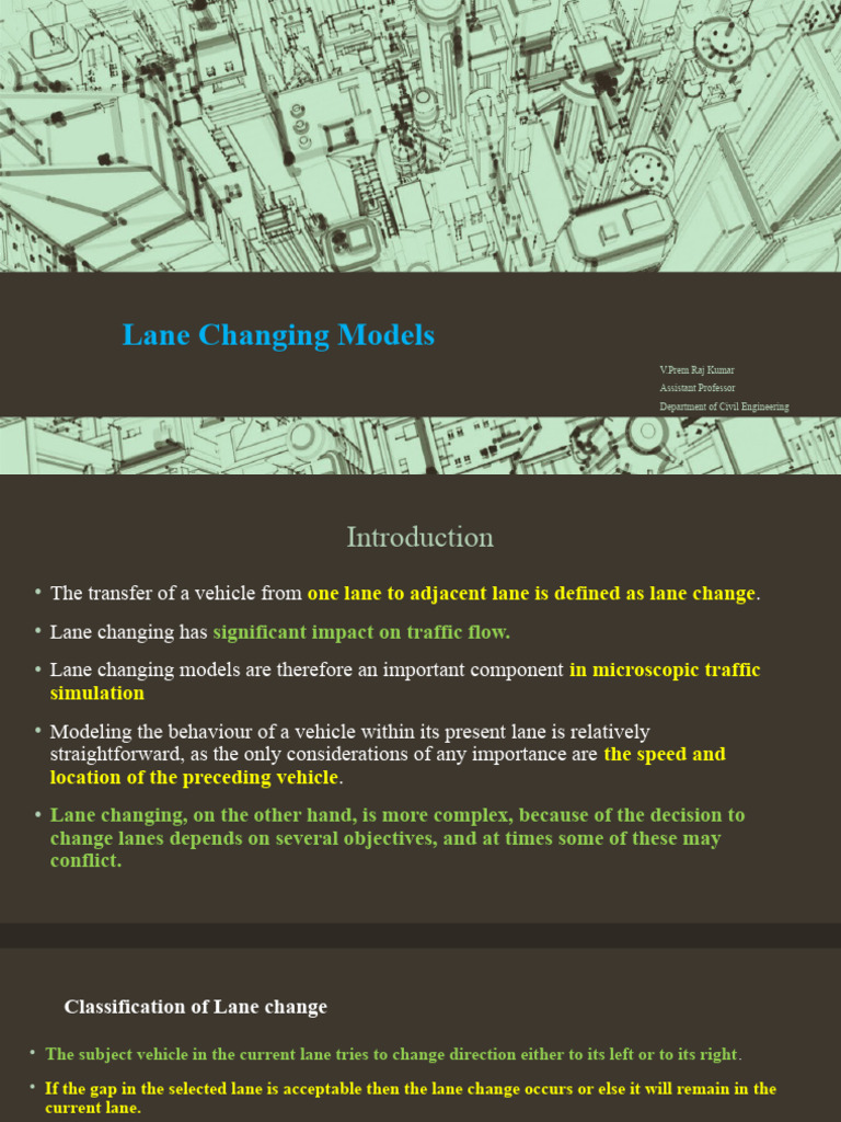 Lane Changing Models | PDF