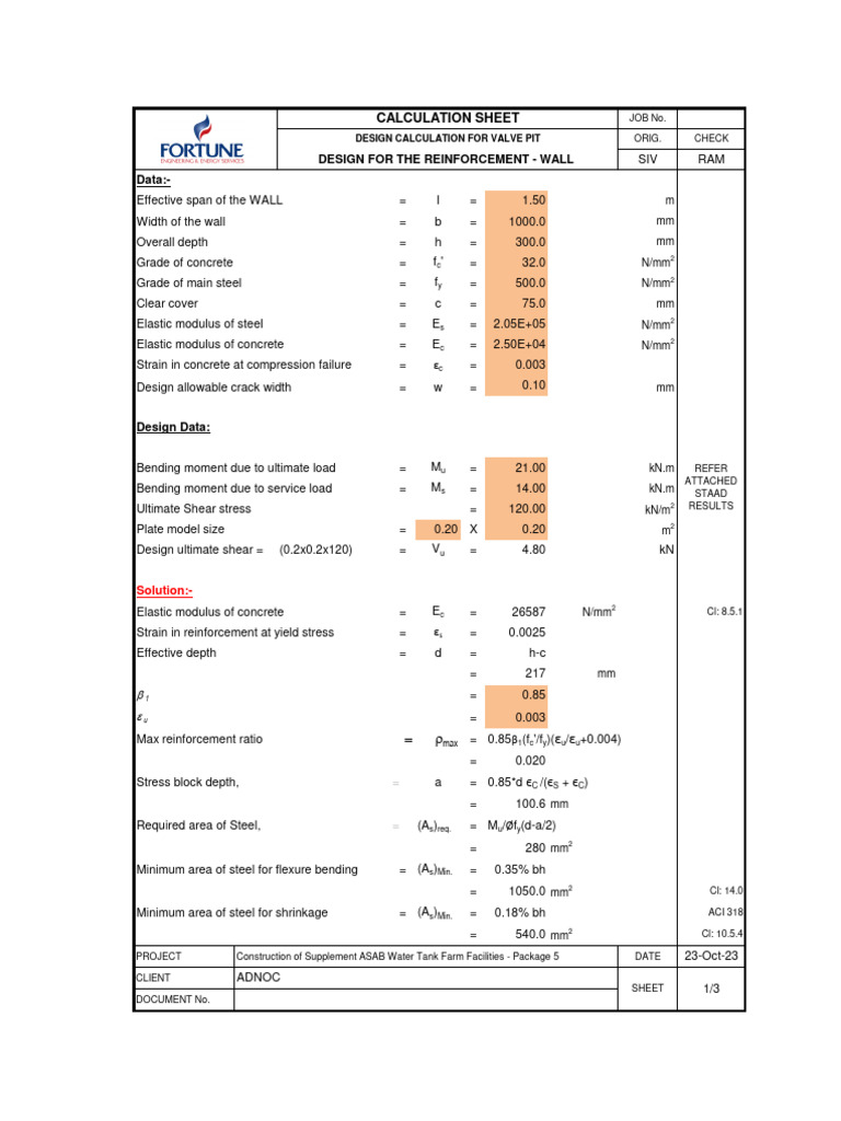 Valve Pit Wall Design | PDF | Young's Modulus | Elasticity (Physics)