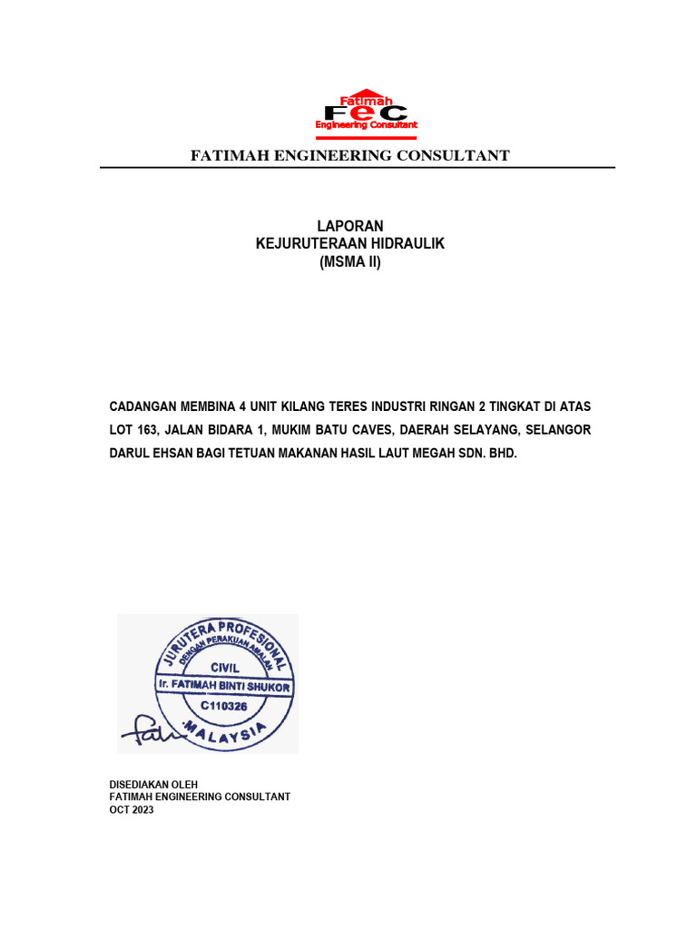 Laporan MSMA | PDF | Storm Drain | Stormwater