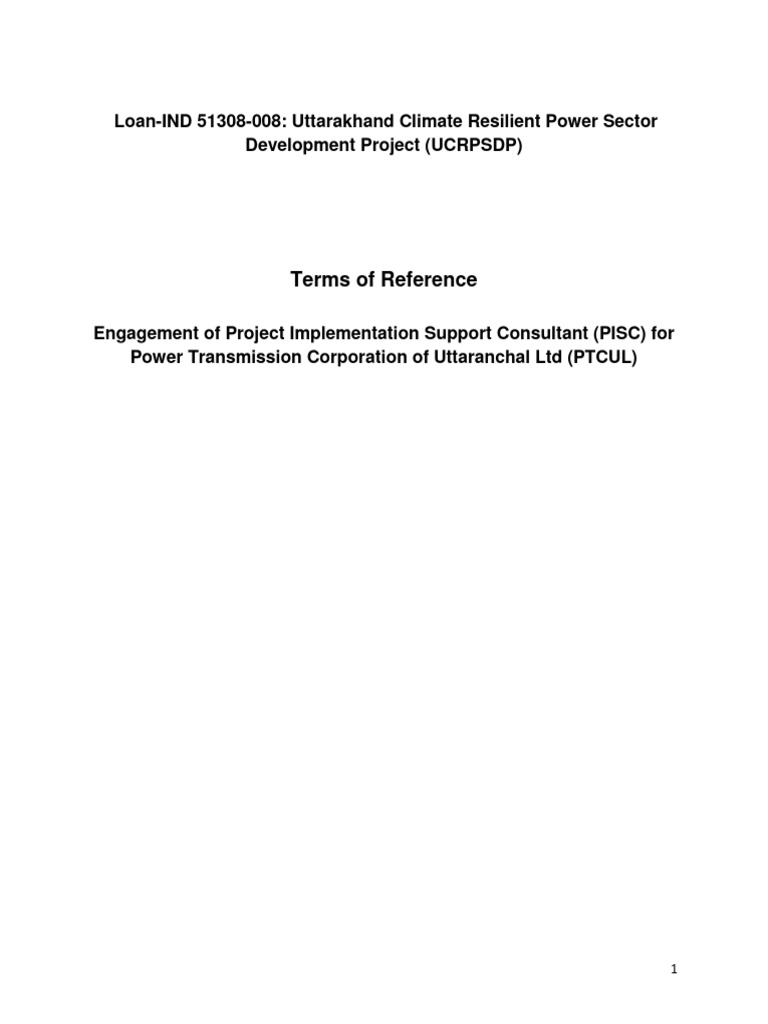 PTCUL ToR | PDF | Specification (Technical Standard) | Audit