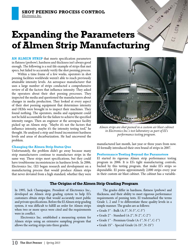 Shot Peening Process Control | PDF | Standard Deviation | Mean