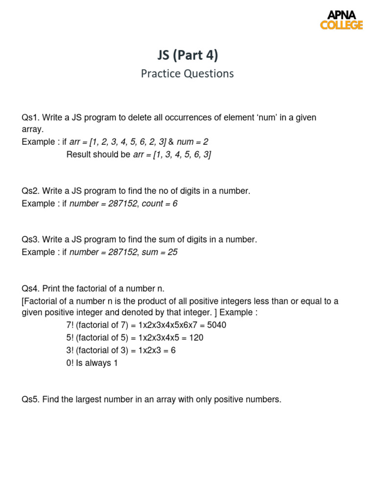 JS Part 4 (QS) | PDF