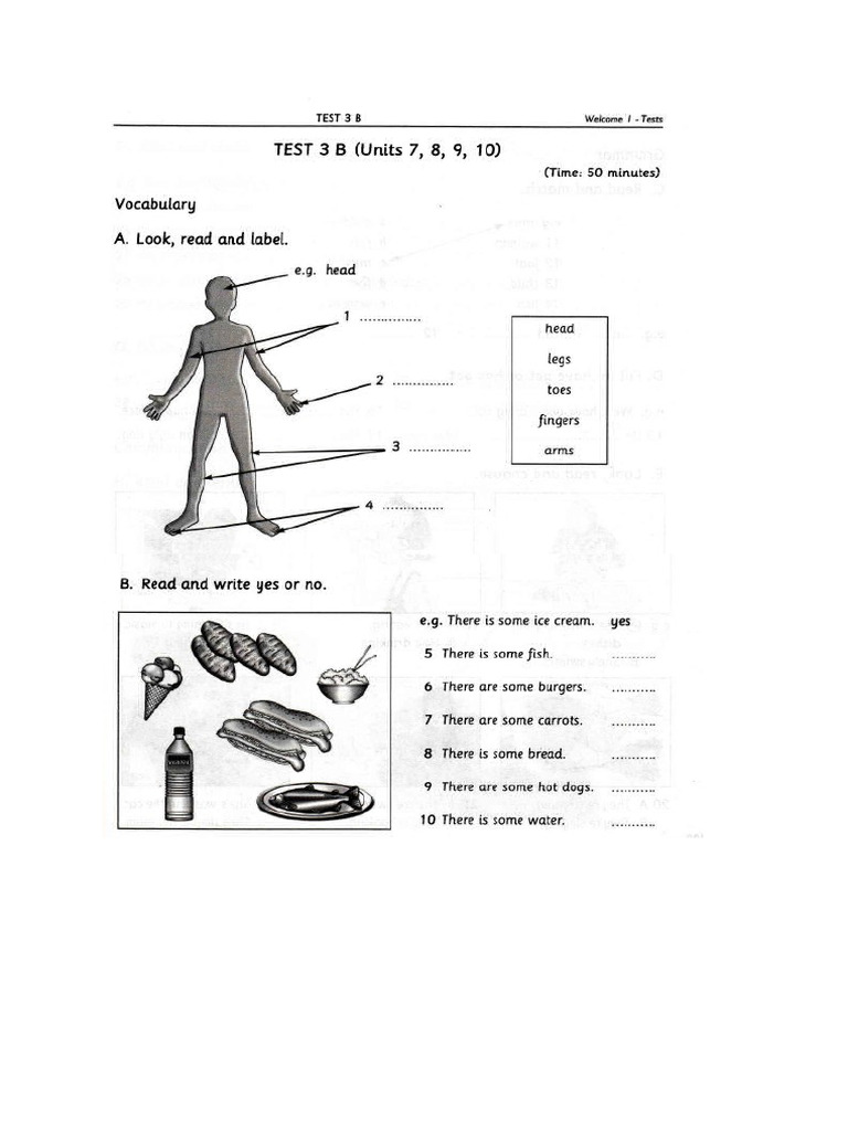 Welcome 1 Test Units 7-10 | PDF