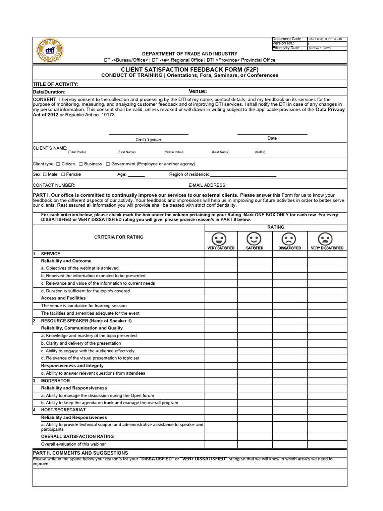 Conduct of Training - F2F - Online | PDF | Information | Reliability ...