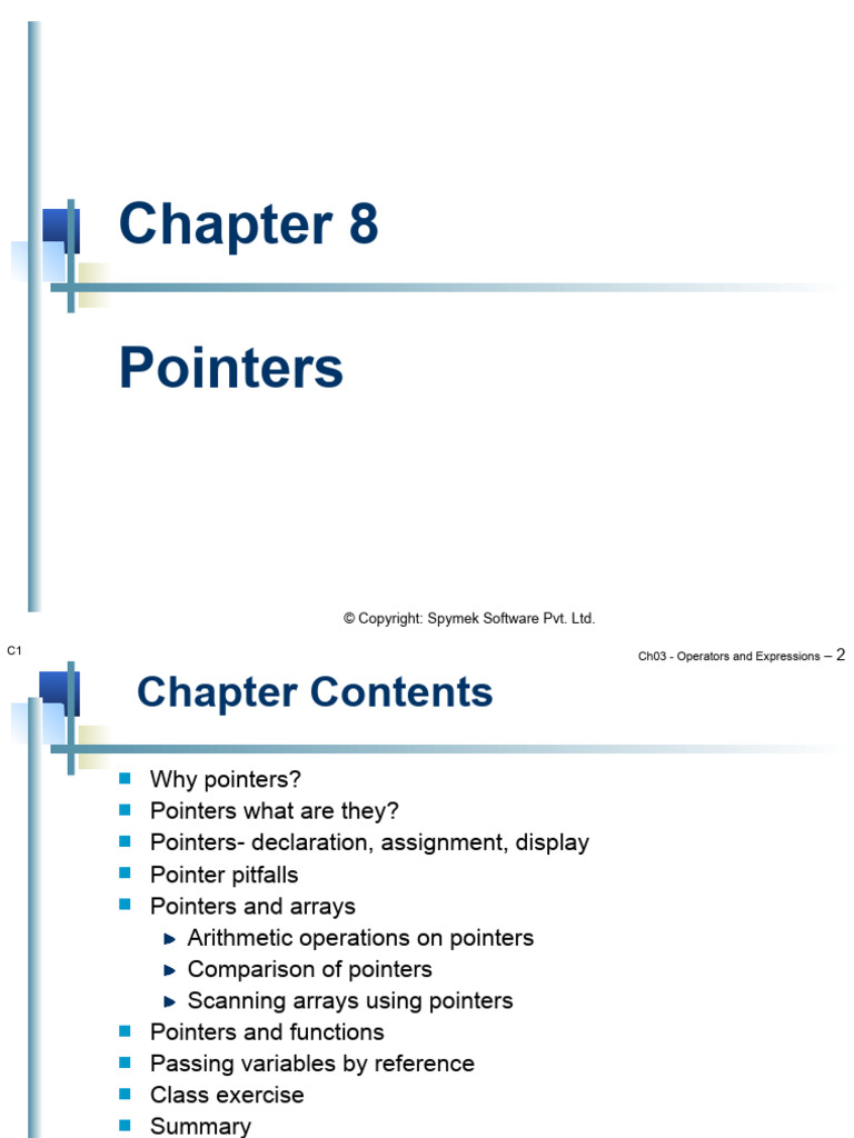 Ch08 Pointers Pdf Pointer Computer Programming Parameter Computer Programming