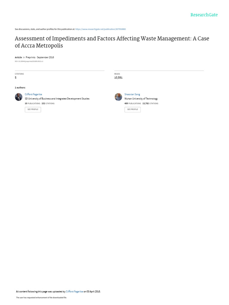 Waste Management Article | Download Free PDF | Waste Management | Waste