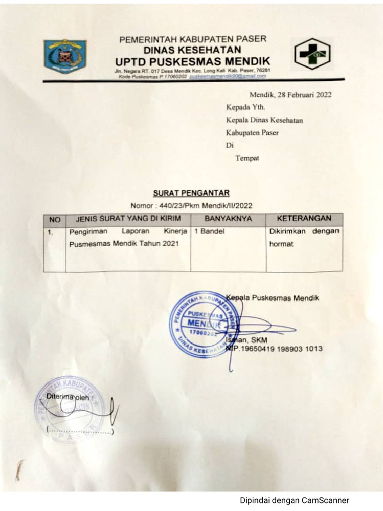 Bukti Pengiriman Laporan PKP | PDF