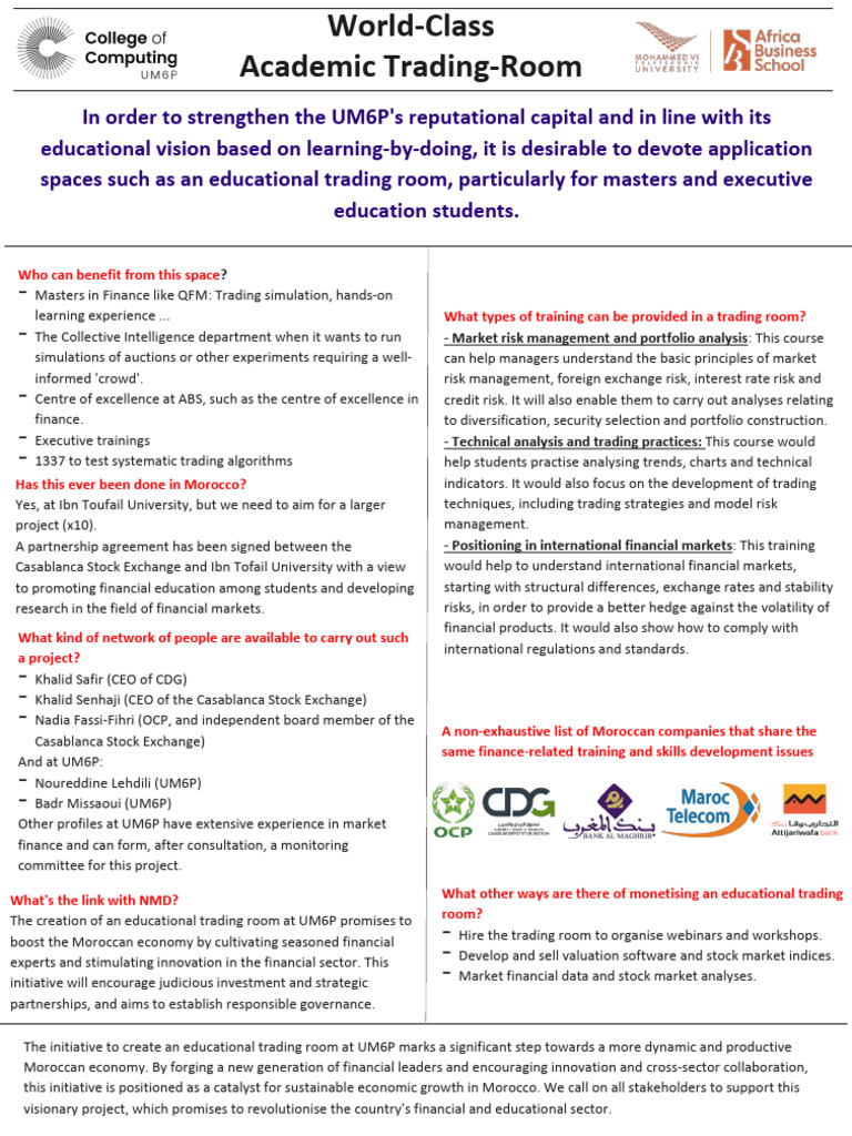 Educational Trading Room Initiative | PDF | Trading Room | Risk