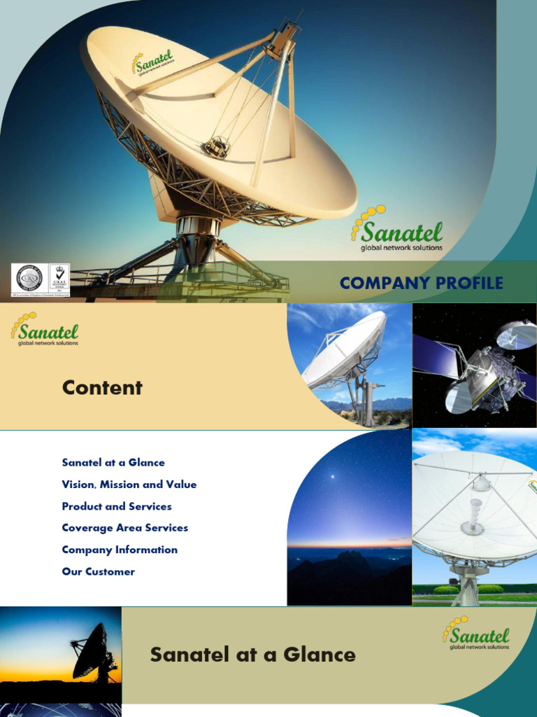 Sanatel Company Profile | PDF | Very Small Aperture Terminal | Internet